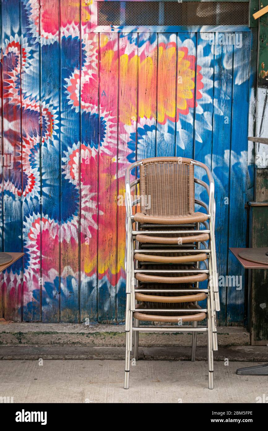 Chair stacked stack hi-res stock photography and images - Alamy
