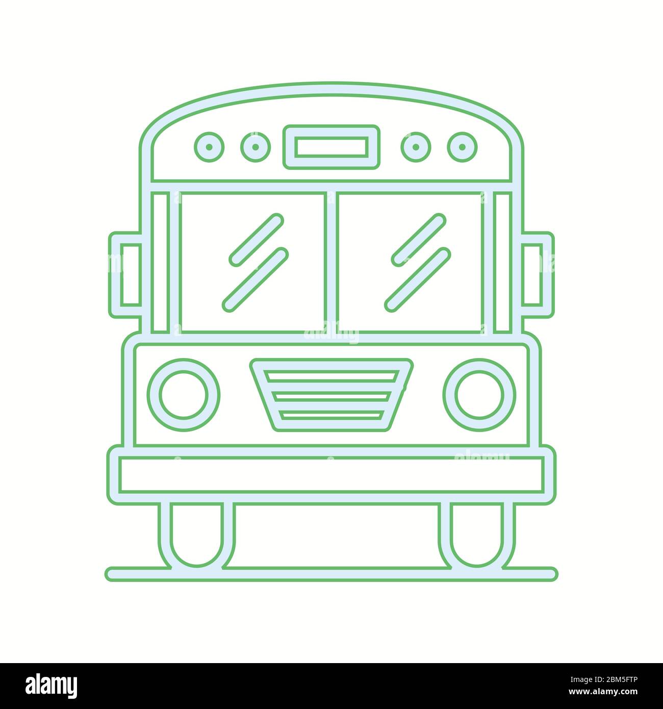 Beautiful School bus Vector line icon Stock Vector Image & Art - Alamy