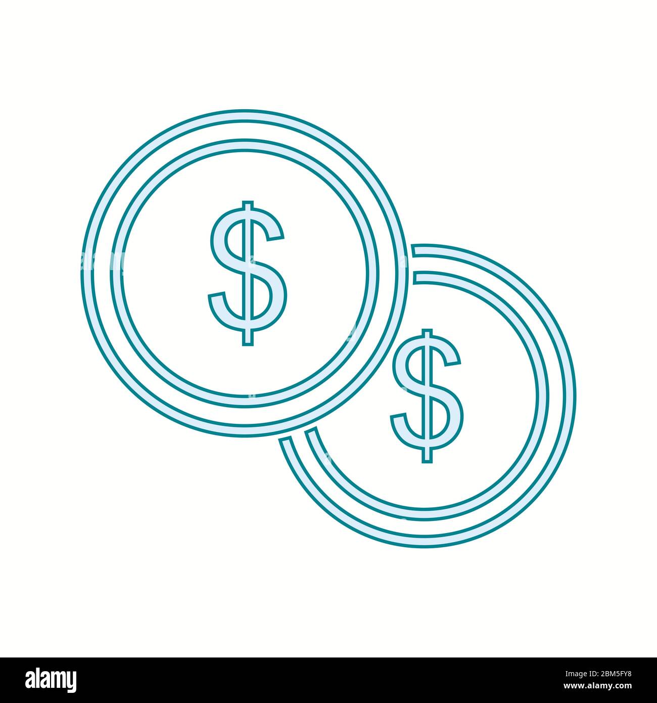 Beautiful Coins Vector line icon Stock Vector Image & Art - Alamy