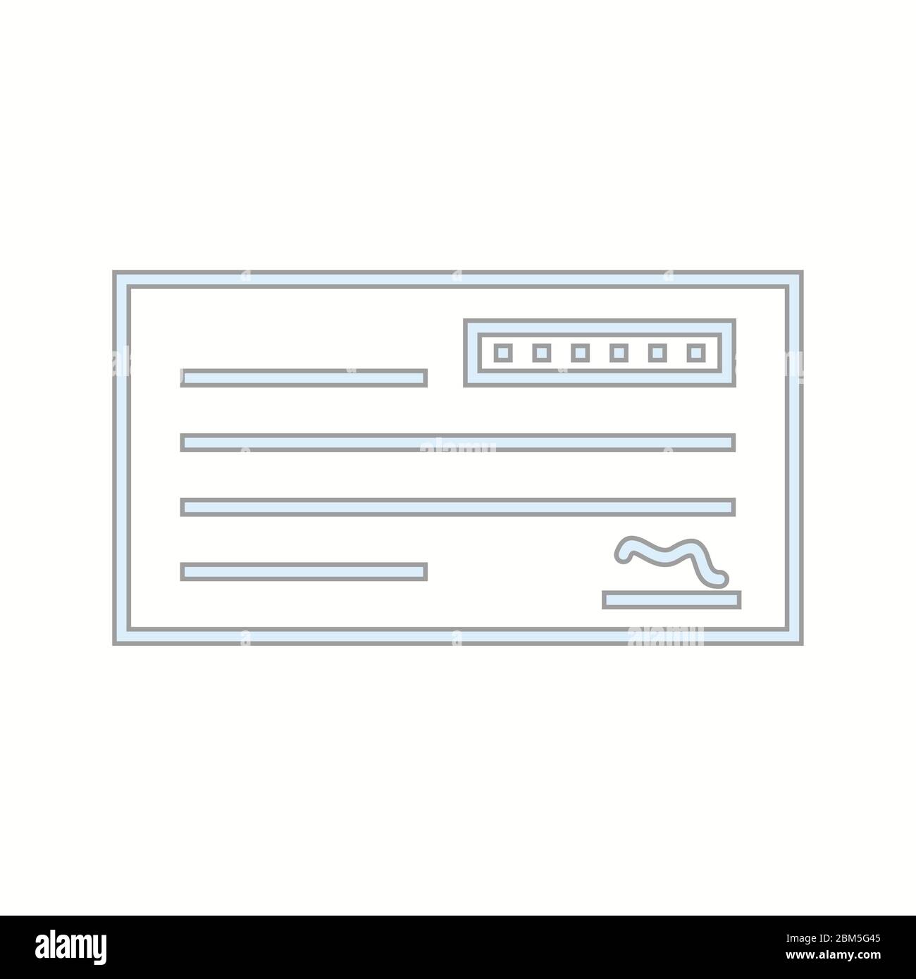 Beautiful Cheque Vector line icon Stock Vector Image & Art - Alamy