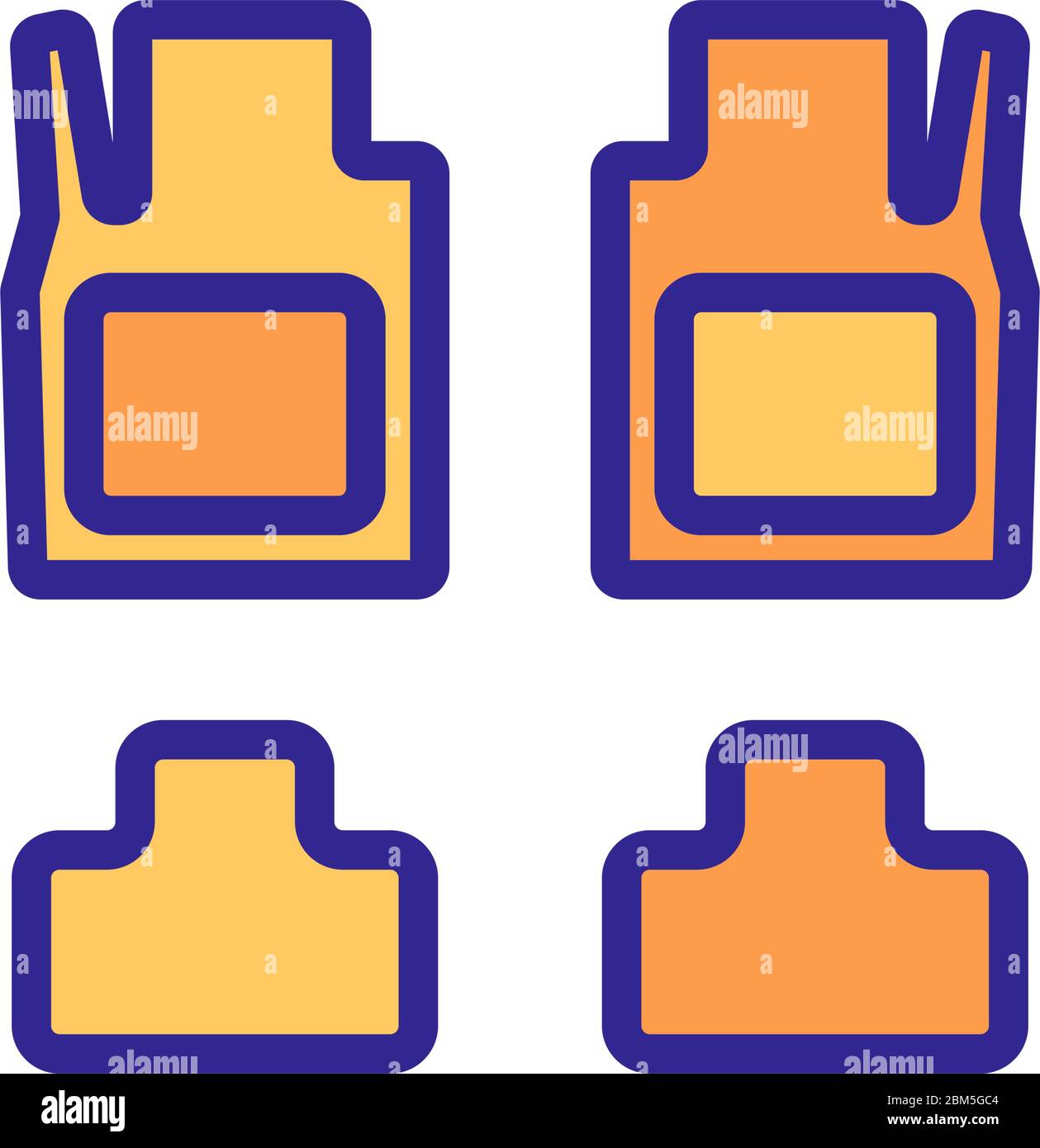 covering car mats with thrust bearings icon vector outline illustration ...