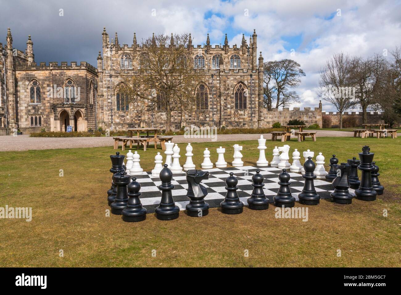 Exterior of Auckland Castle in County Durham,England including the ...