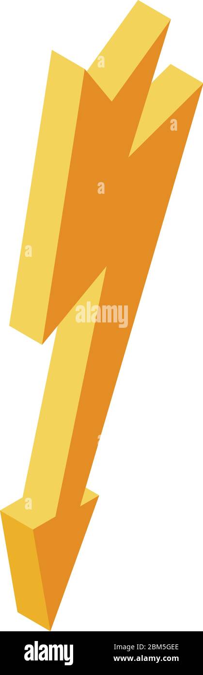 Electric bolt icon, isometric style Stock Vector Image & Art - Alamy