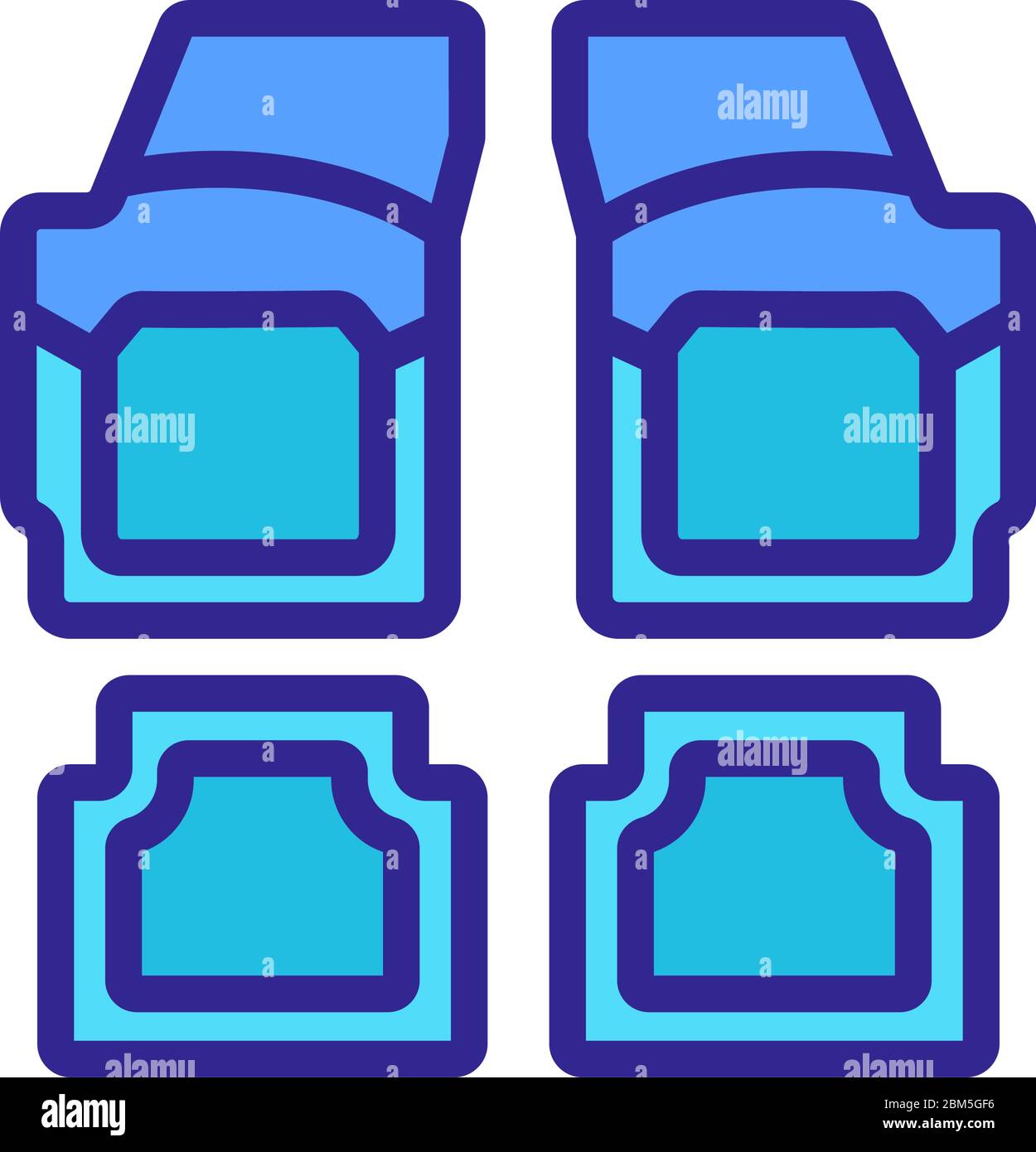 not connected part of car mats icon vector outline illustration Stock ...