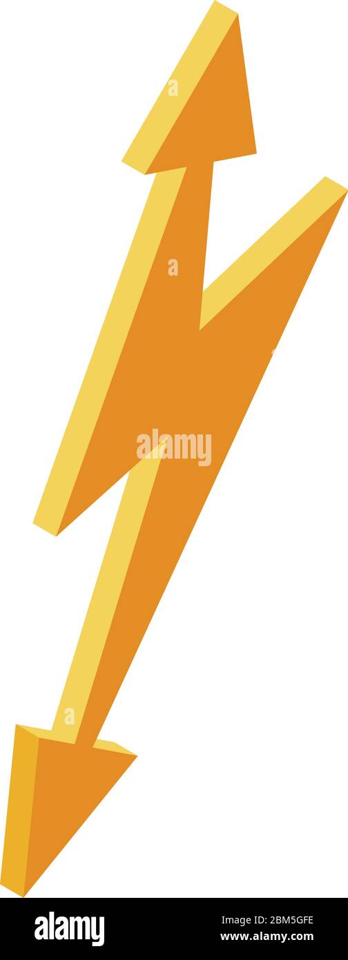 Yellow flash bolt icon, isometric style Stock Vector Image & Art - Alamy