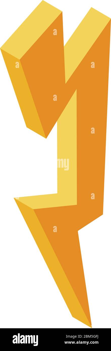 Yellow bolt icon, isometric style Stock Vector Image & Art - Alamy