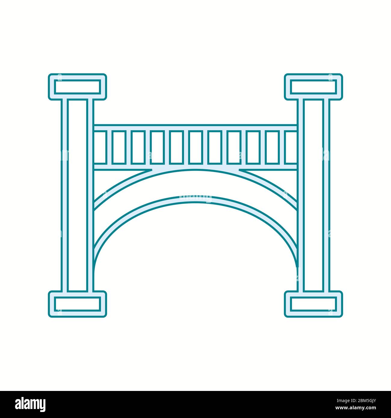 Beautiful bridge vector line icon Stock Vector Image & Art - Alamy