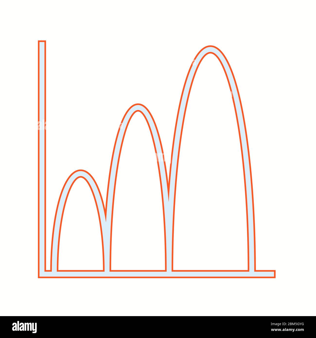 Bell shaped graph vector line icon Stock Vector Image & Art - Alamy