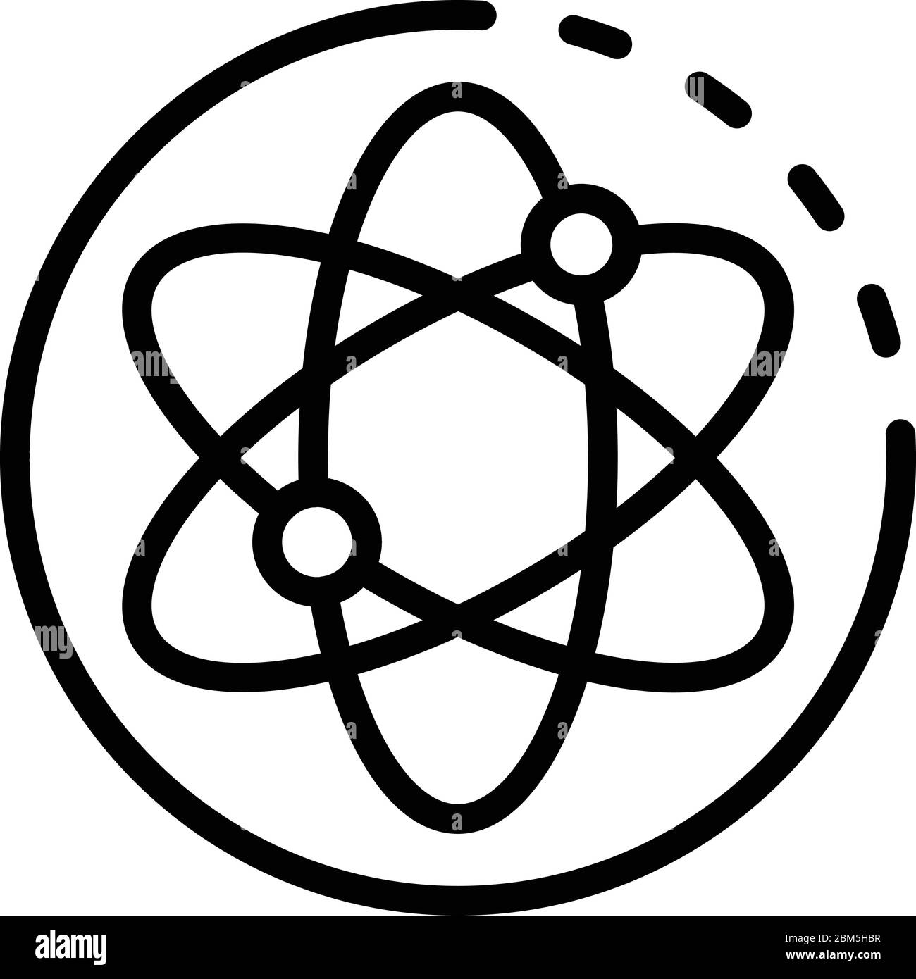 Atom icon, outline style Stock Vector Image & Art - Alamy
