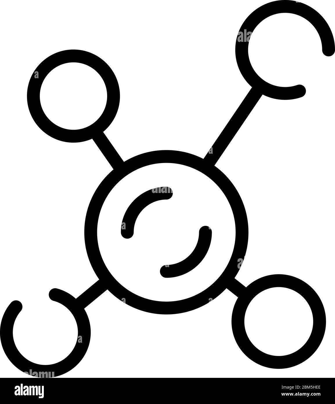 Nuclear cells icon, outline style Stock Vector Image & Art - Alamy