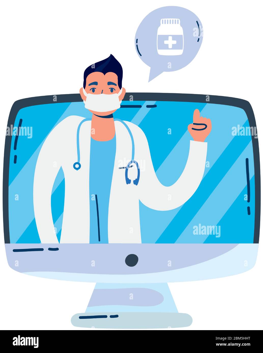 Telemedicine doctor display icon hi-res stock photography and images ...
