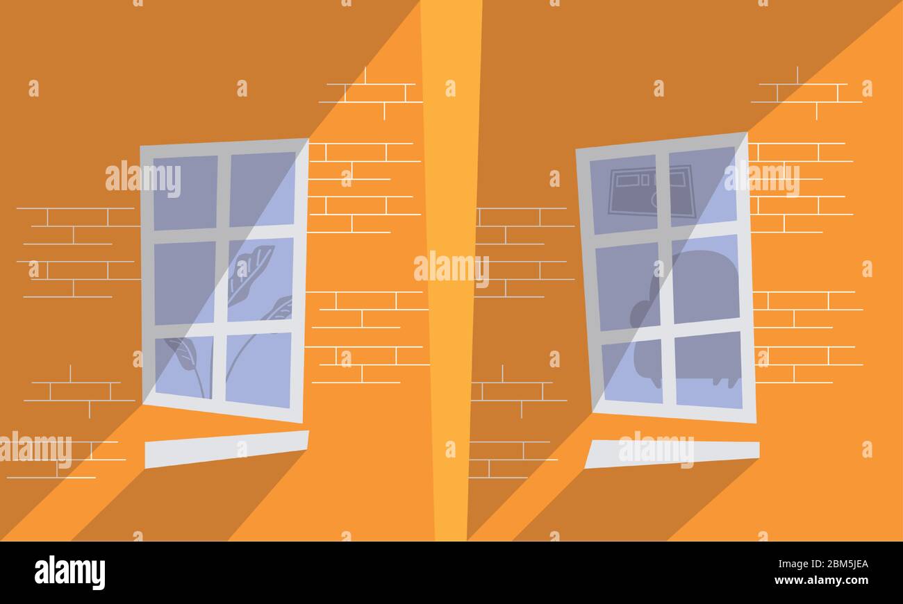 house buildings stay at home campaign Stock Vector Image & Art - Alamy