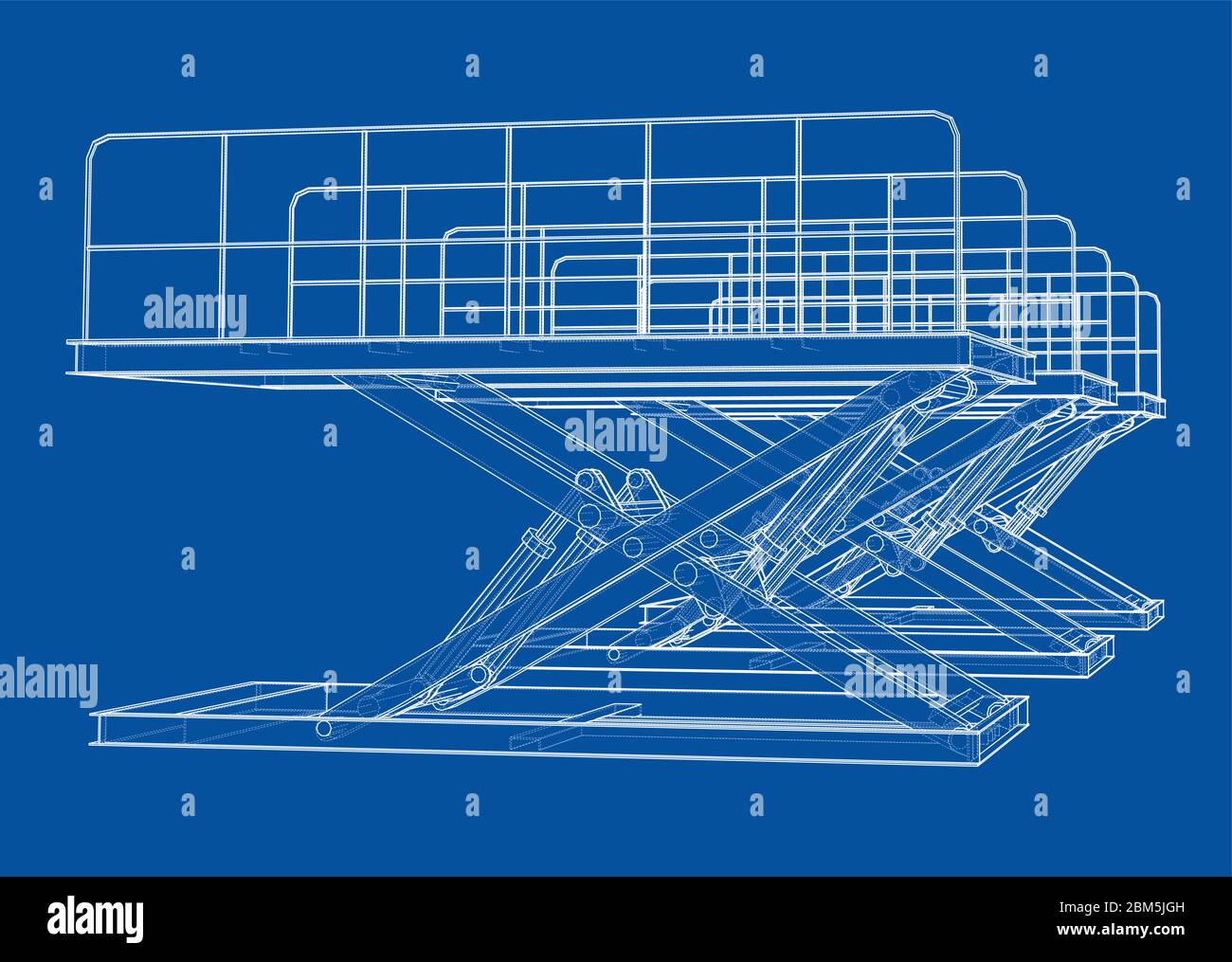 Scissors lift concept outline. Vector Stock Vector Image & Art - Alamy
