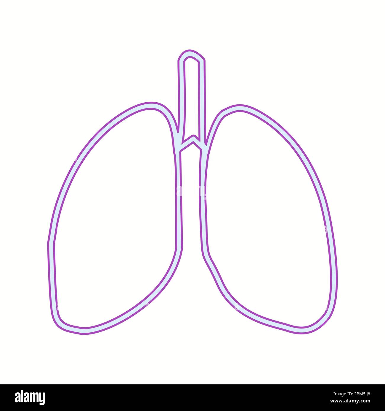 Beautiful Lungs Vector Line Icon Stock Vector Image And Art Alamy