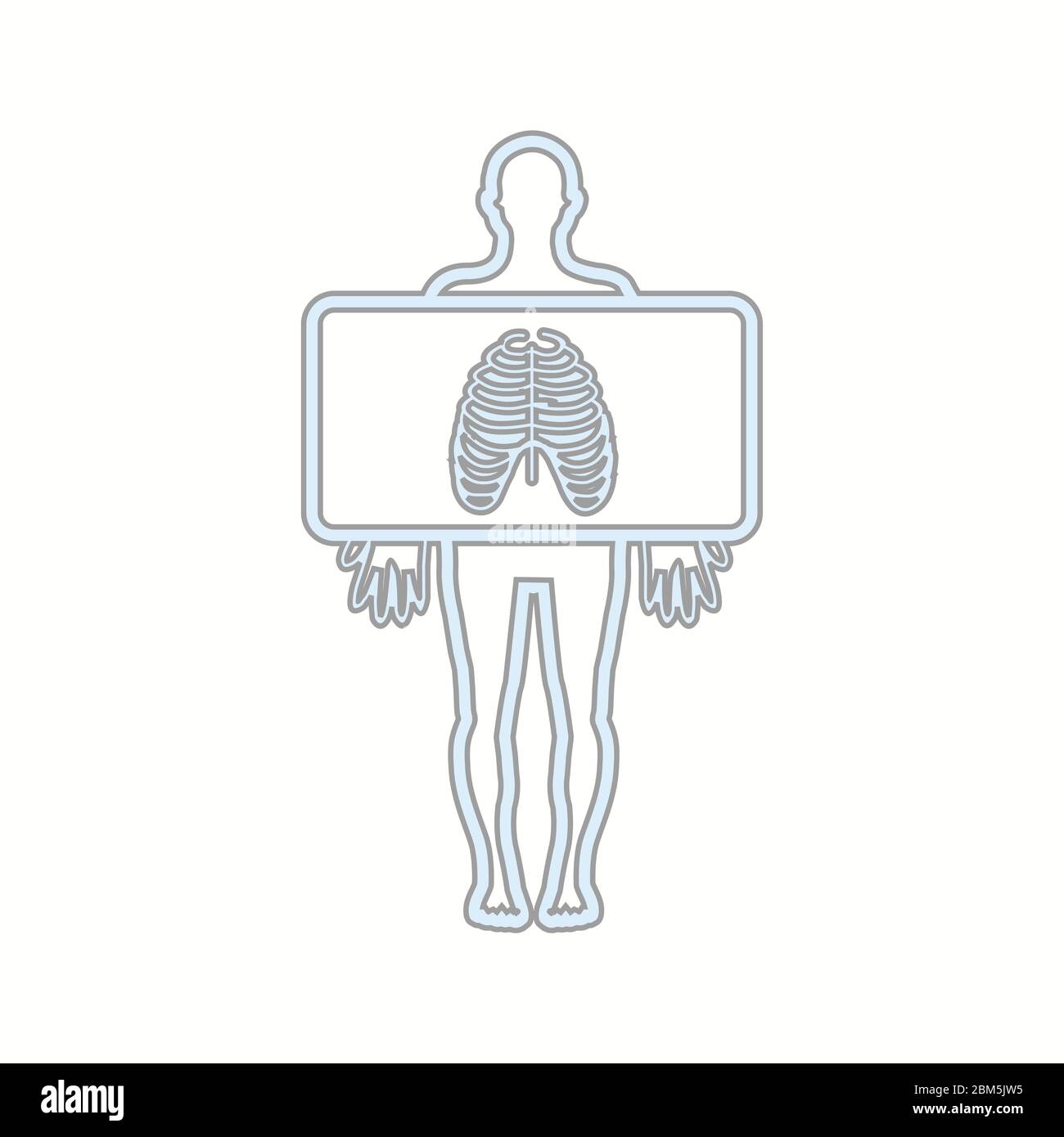 Chest X ray vector line icon Stock Vector Image & Art - Alamy
