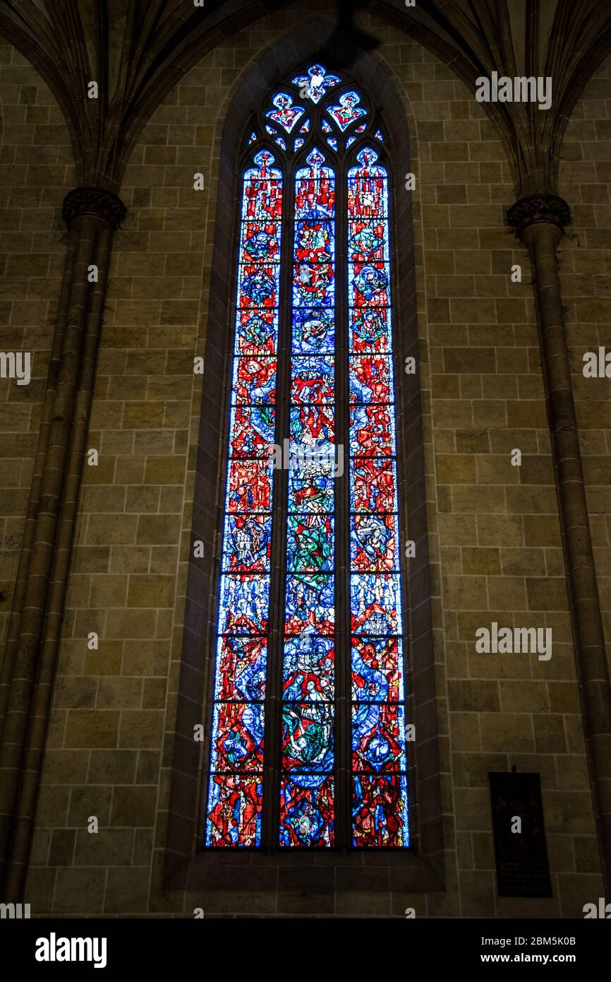 beautiful church window from inside Stock Photo - Alamy