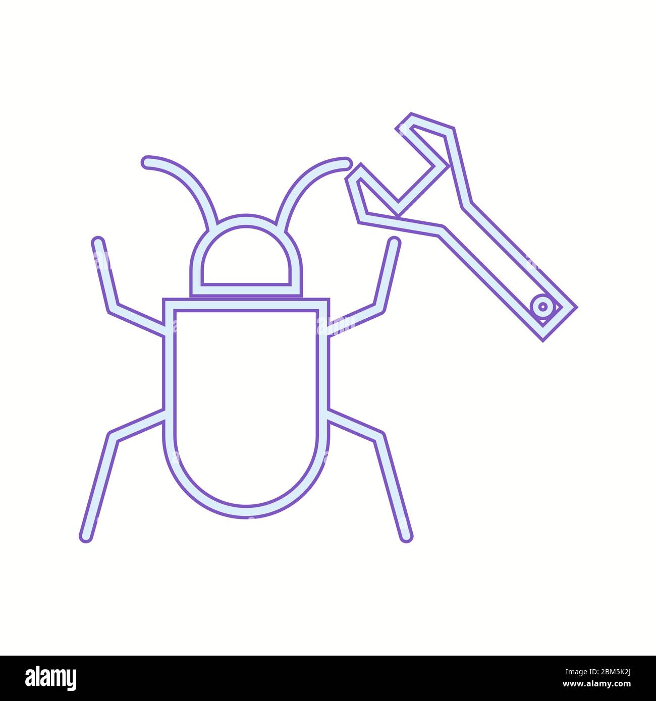 Bug fixing illustration Cut Out Stock Images & Pictures - Alamy