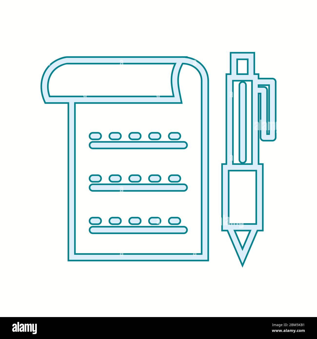Beautiful write report vector line icon Stock Vector Image & Art - Alamy