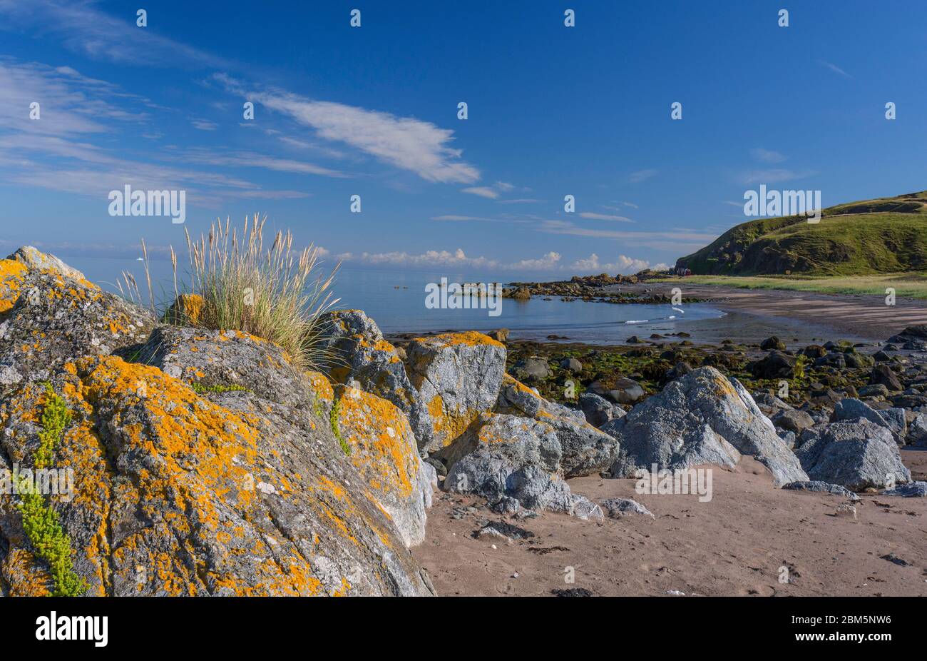 shoreline view to arran from by ballantrae Stock Photo - Alamy