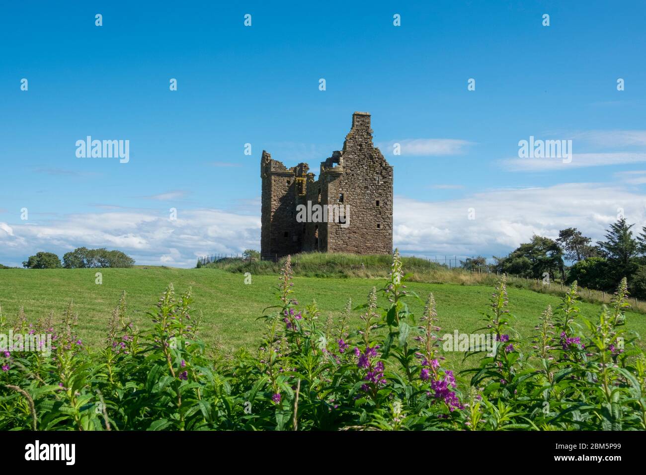 view of baltersan castle Stock Photo - Alamy