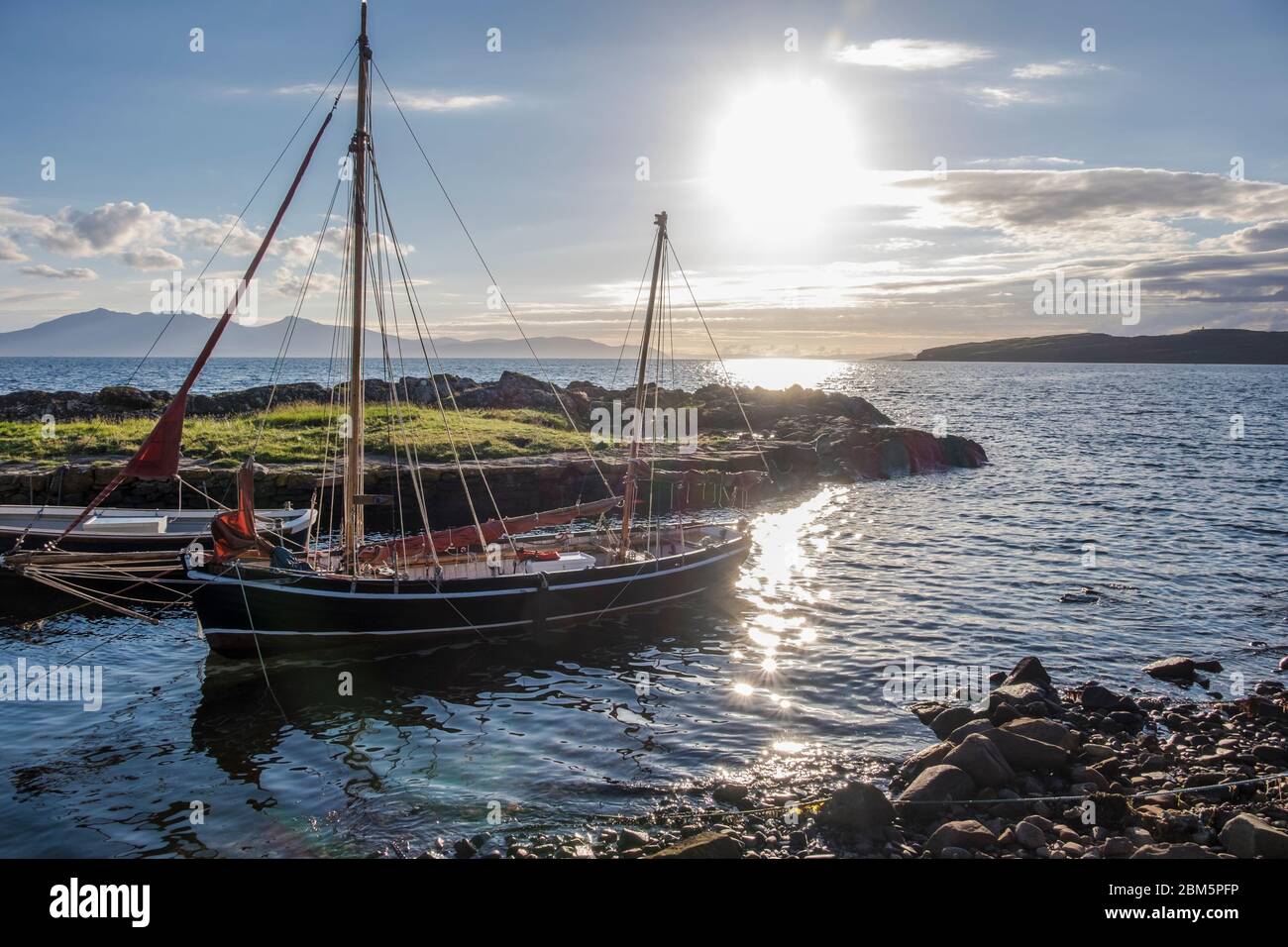 portencross harbour and castle, ayrshire Stock Photo - Alamy