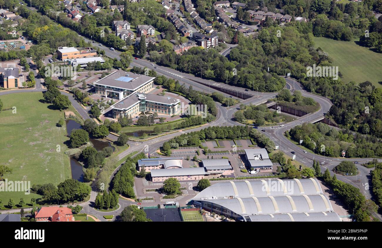 aerial view of Cheadle Royal Business Park & Royal Crescent, Cheadle ...