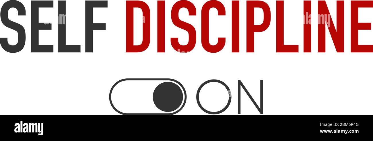 Self Discipline and Motivation concept. Self control system, self ...