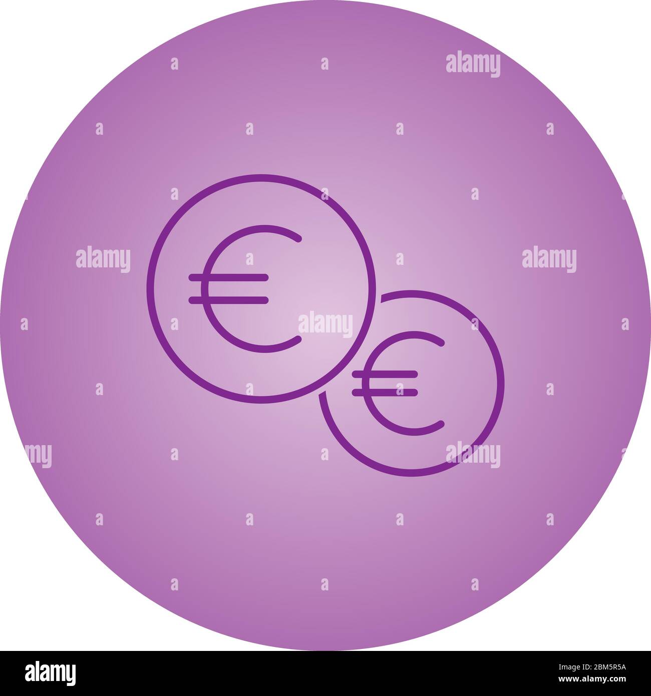Beautiful euro coin Vector line icon Stock Vector Image & Art - Alamy