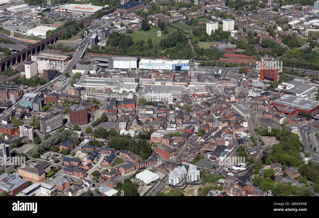 aerial view of Stockport town centre Stock Photo - Alamy