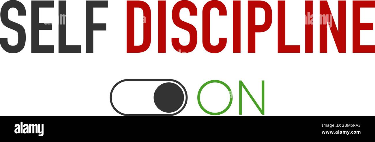 Self Discipline and Motivation concept. Self control system, self ...
