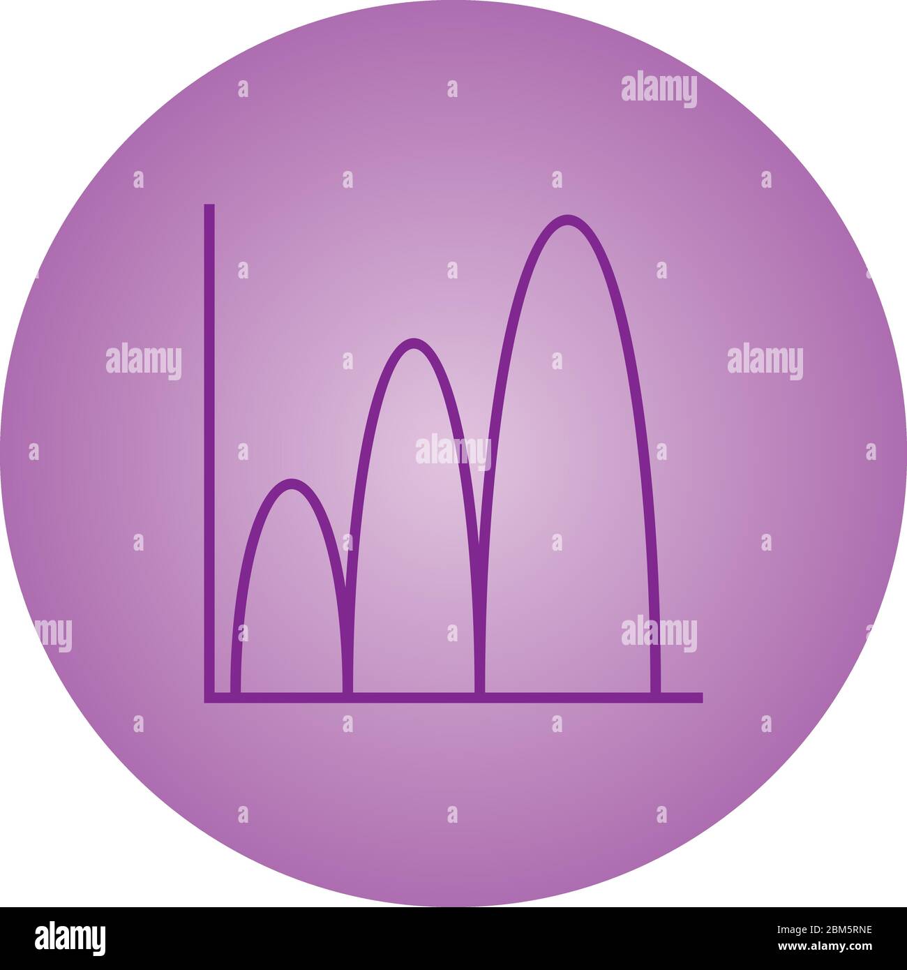 Bell shaped graph vector line icon Stock Vector Image & Art - Alamy