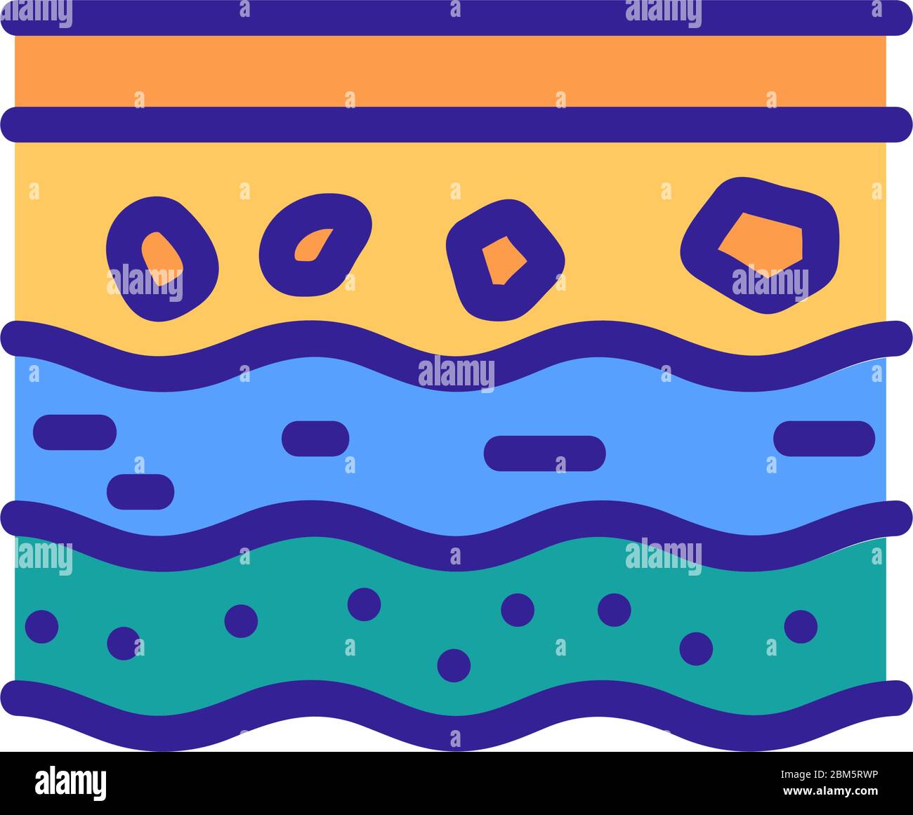 top-aligned soil icon vector outline illustration Stock Vector Image ...