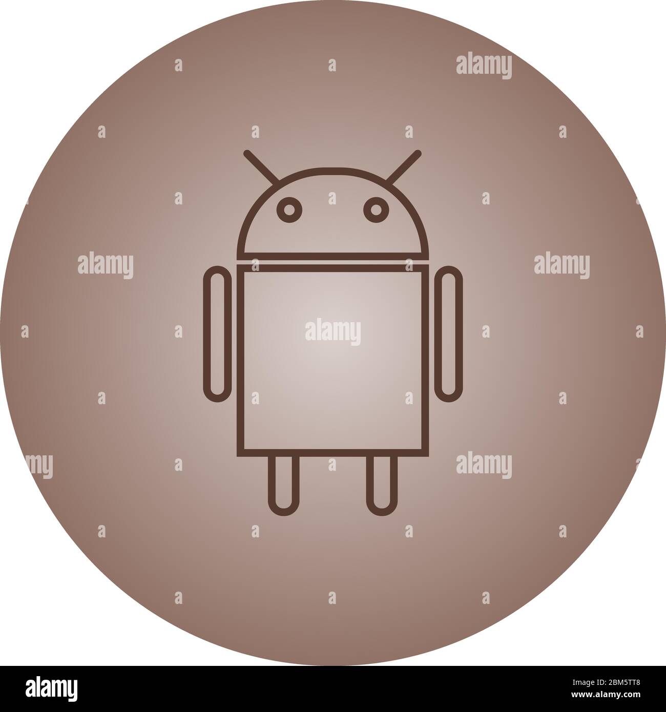 Beautiful Android vector line icon Stock Vector Image & Art - Alamy