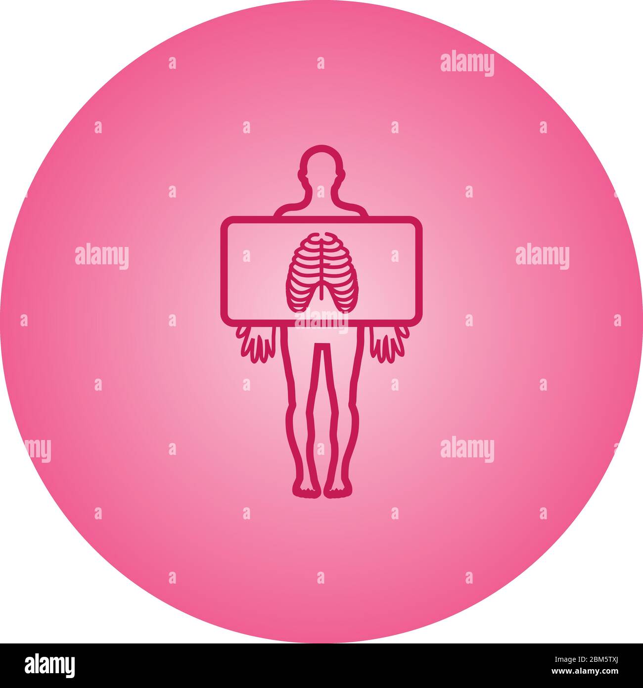 Chest X ray vector line icon Stock Vector Image & Art - Alamy