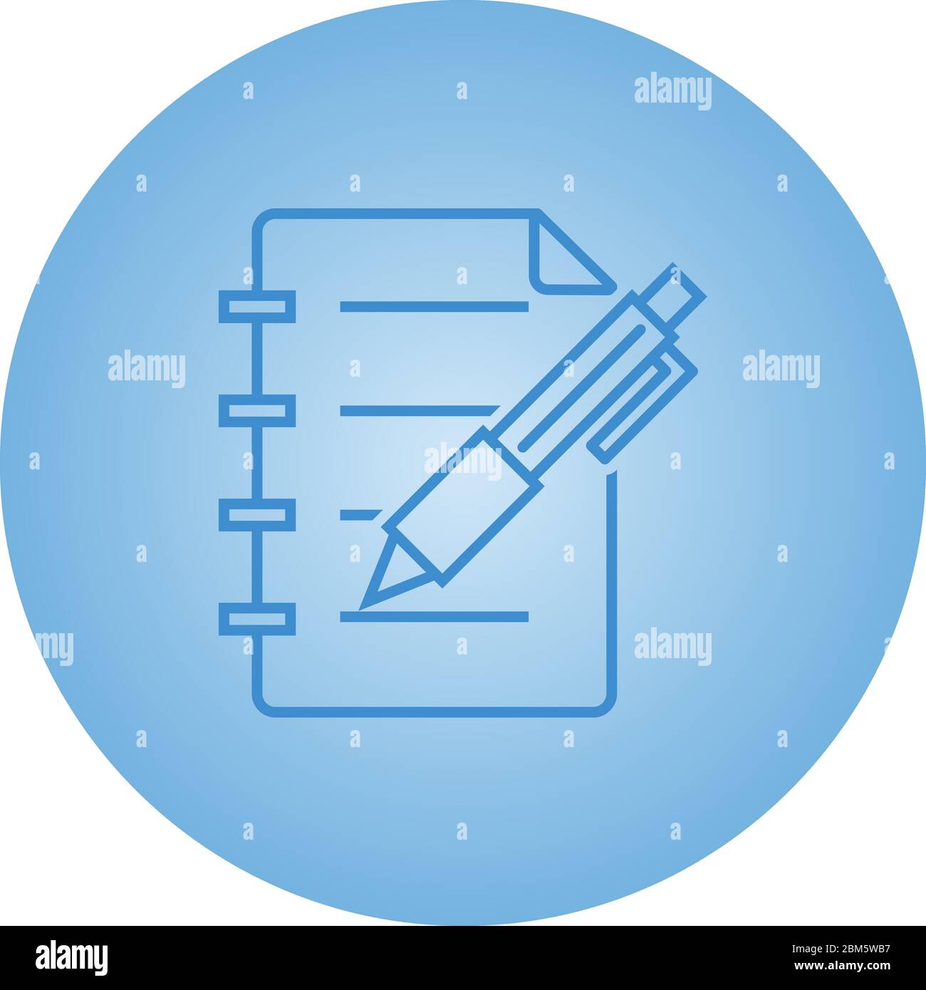 Beautiful writing report vector line icon Stock Vector Image & Art - Alamy