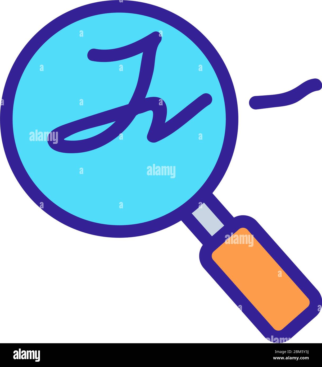 personal signature research icon vector outline illustration Stock ...