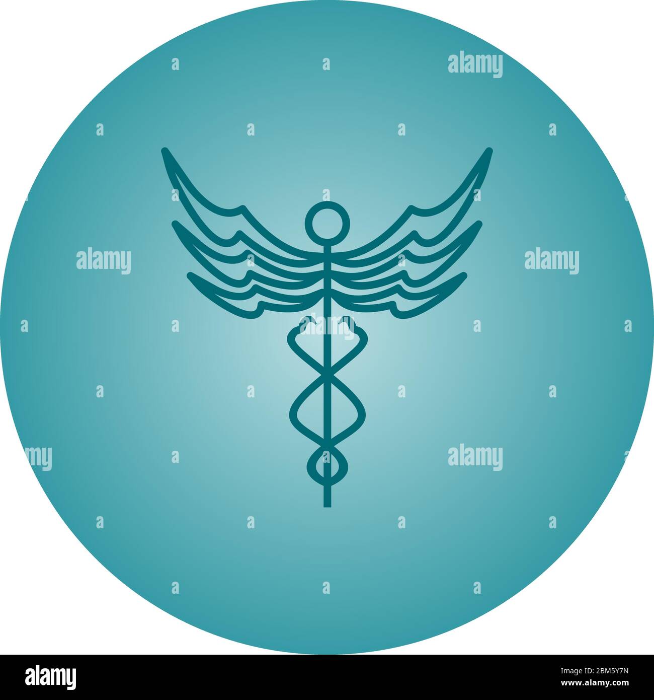 Beautiful caduceus vector line icon hi-res stock photography and images ...