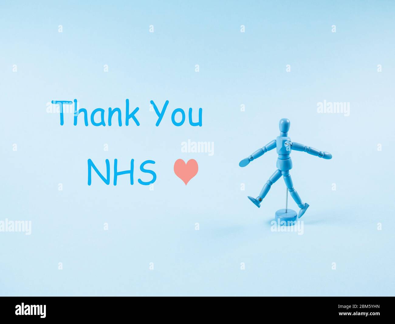 Thank you card for nhs staff on blue background Stock Photo - Alamy