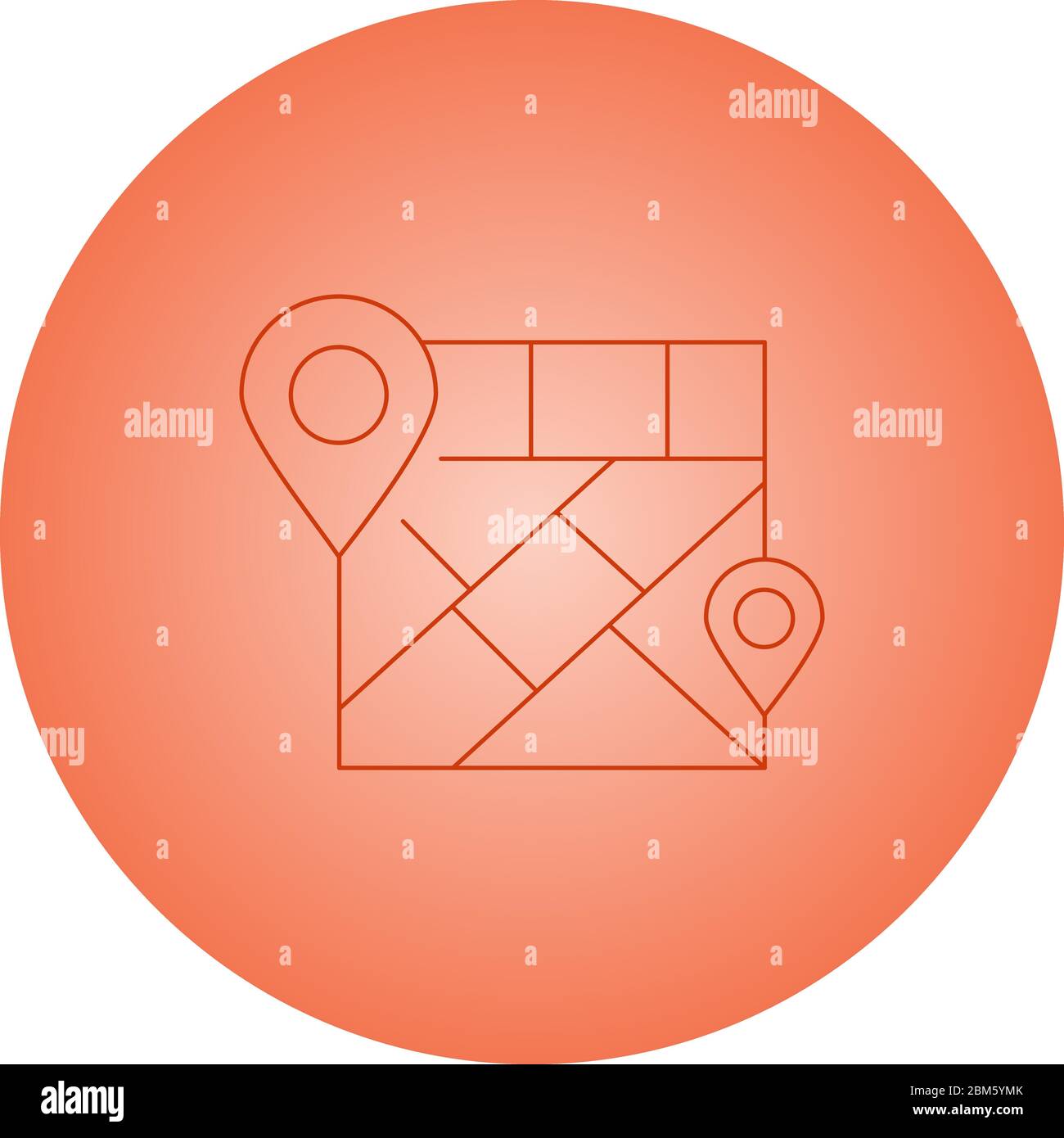 Find places on map line icon Stock Vector Image & Art - Alamy