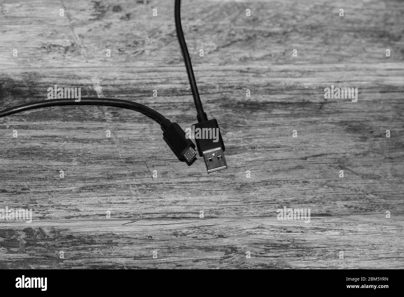 Close up of black USB cable isolated, cable USB connection Stock Photo ...