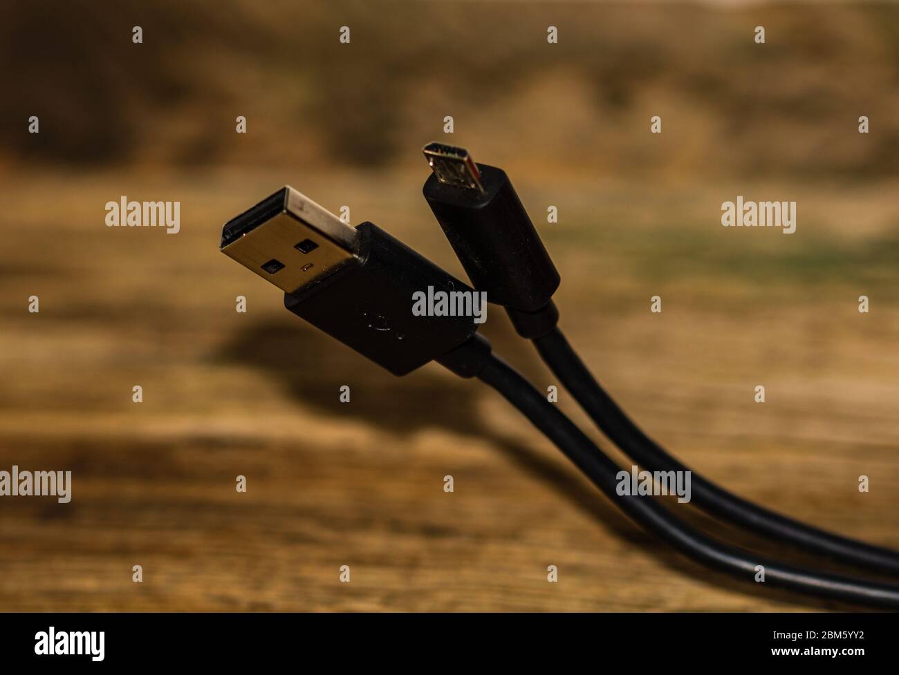 Close up of black USB cable isolated, cable USB connection Stock Photo ...