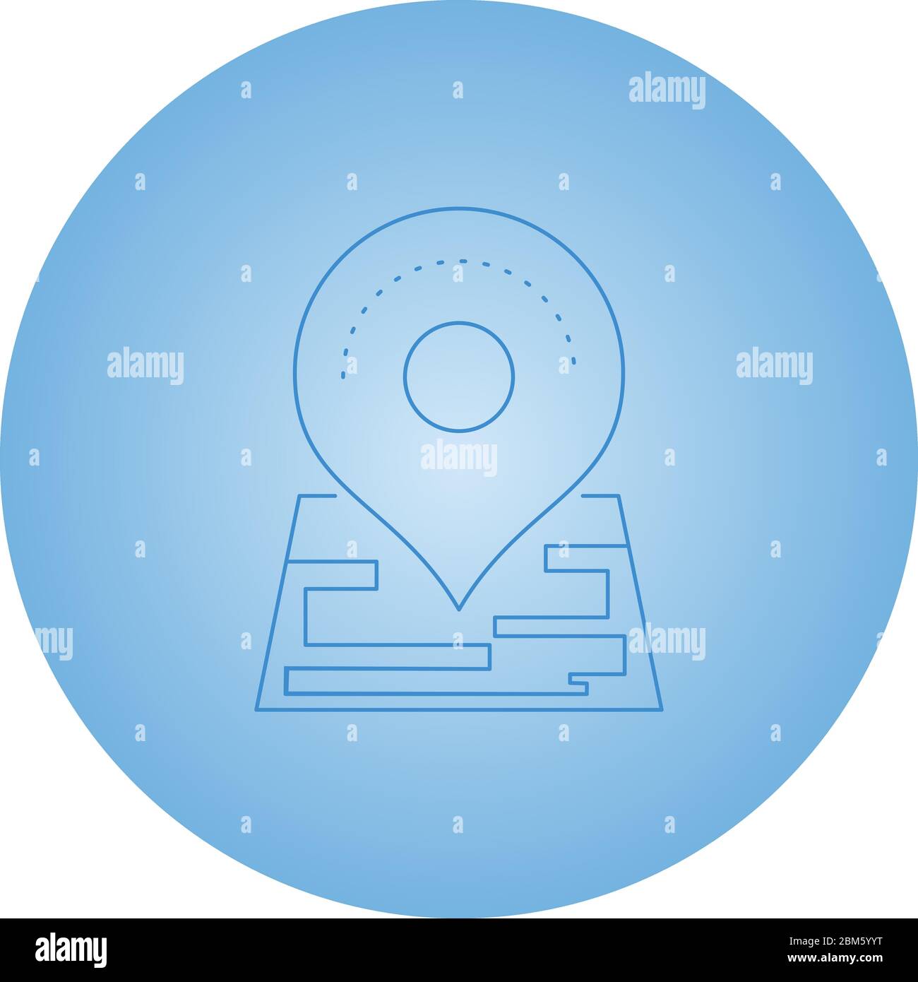 Direction on maps vector line icon Stock Vector Image & Art - Alamy
