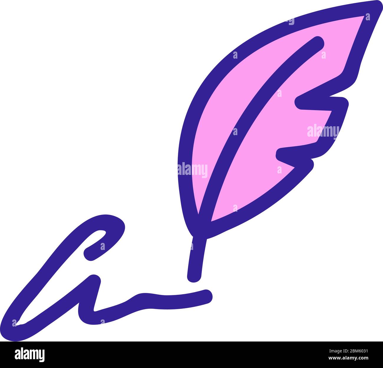 signature written by pen icon vector outline illustration Stock Vector ...