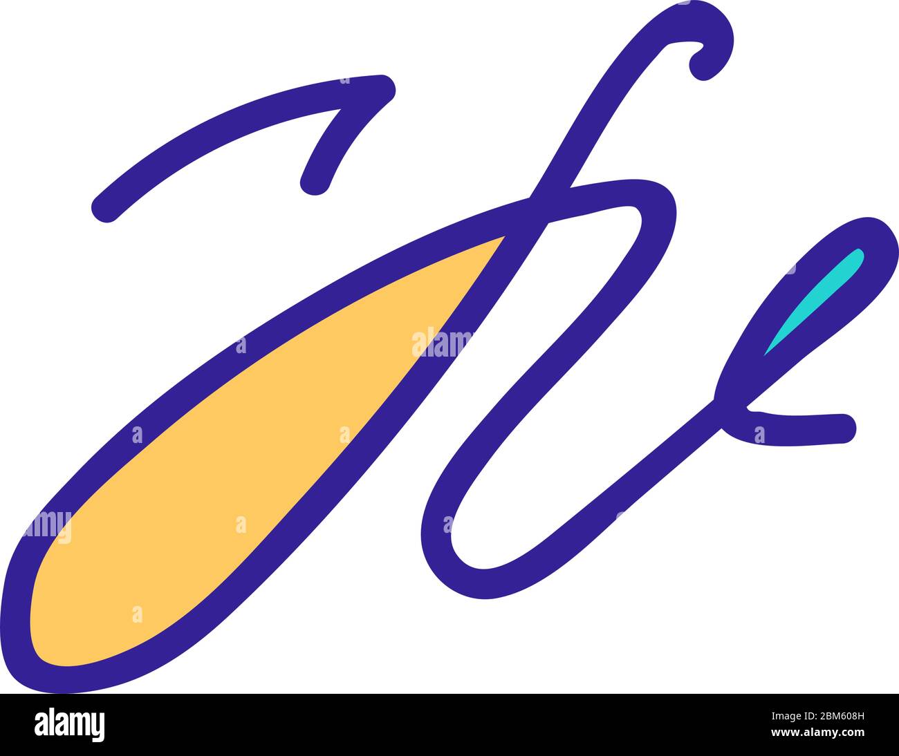 signature consisting of several movements icon vector outline ...