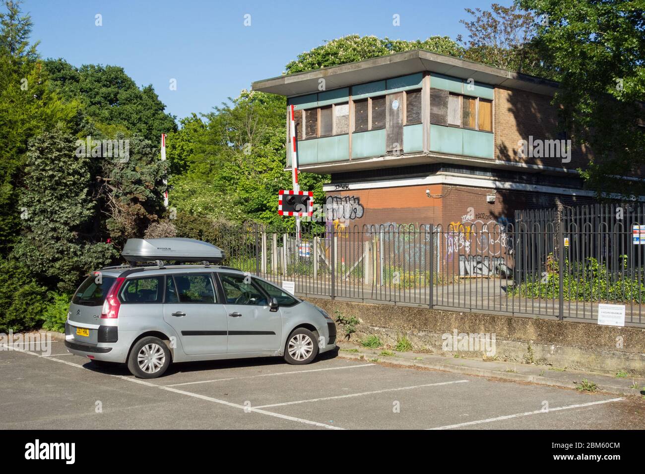 Network Rail's Vine Road signal box in Barnes, SW London, UK Stock ...