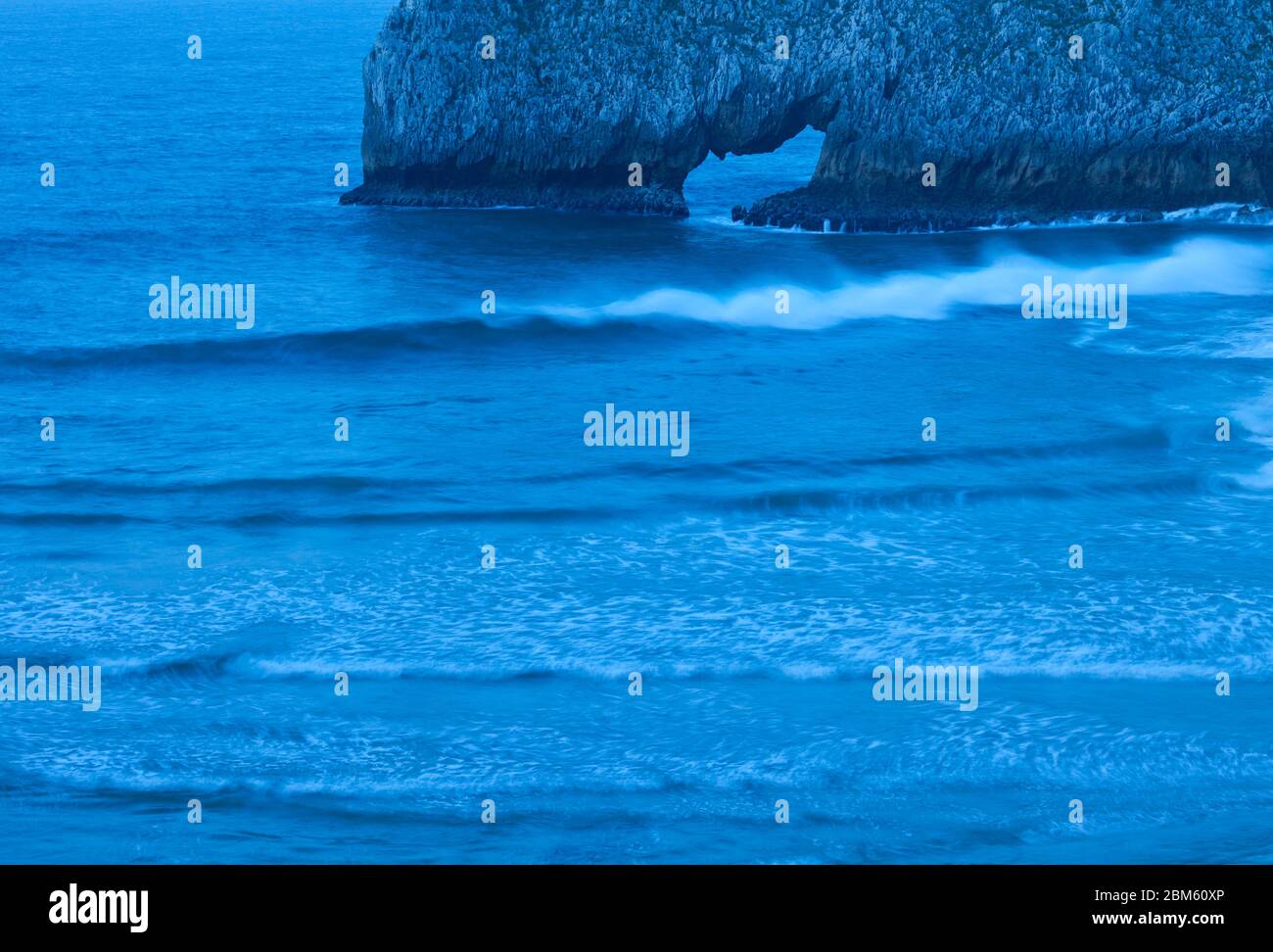 Berellin beach, Prellezo, Cantabria, Bay of Biscay, Spain, Europe Stock ...