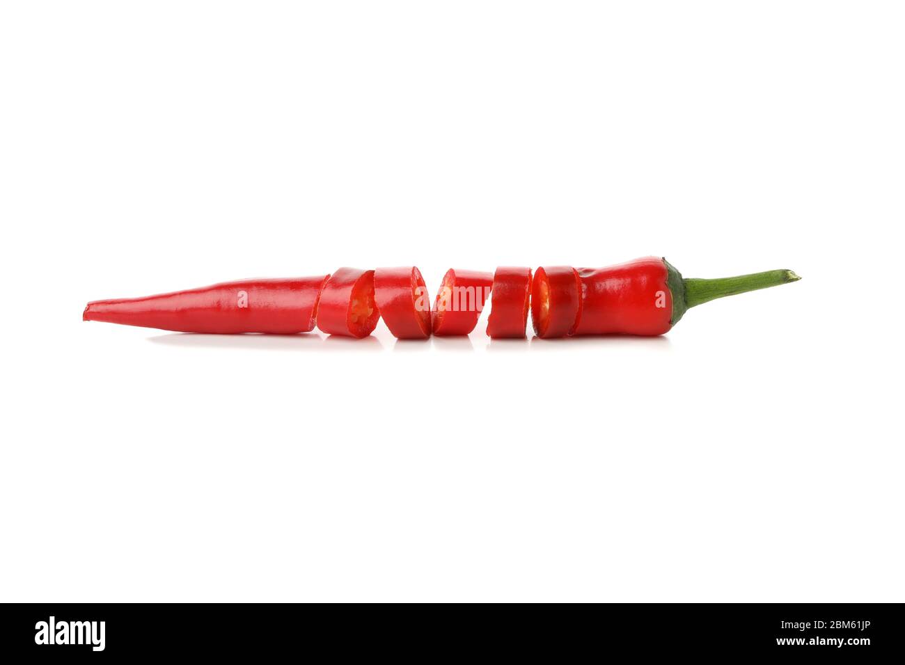 Chopped chilli pepper isolated on white background Stock Photo - Alamy