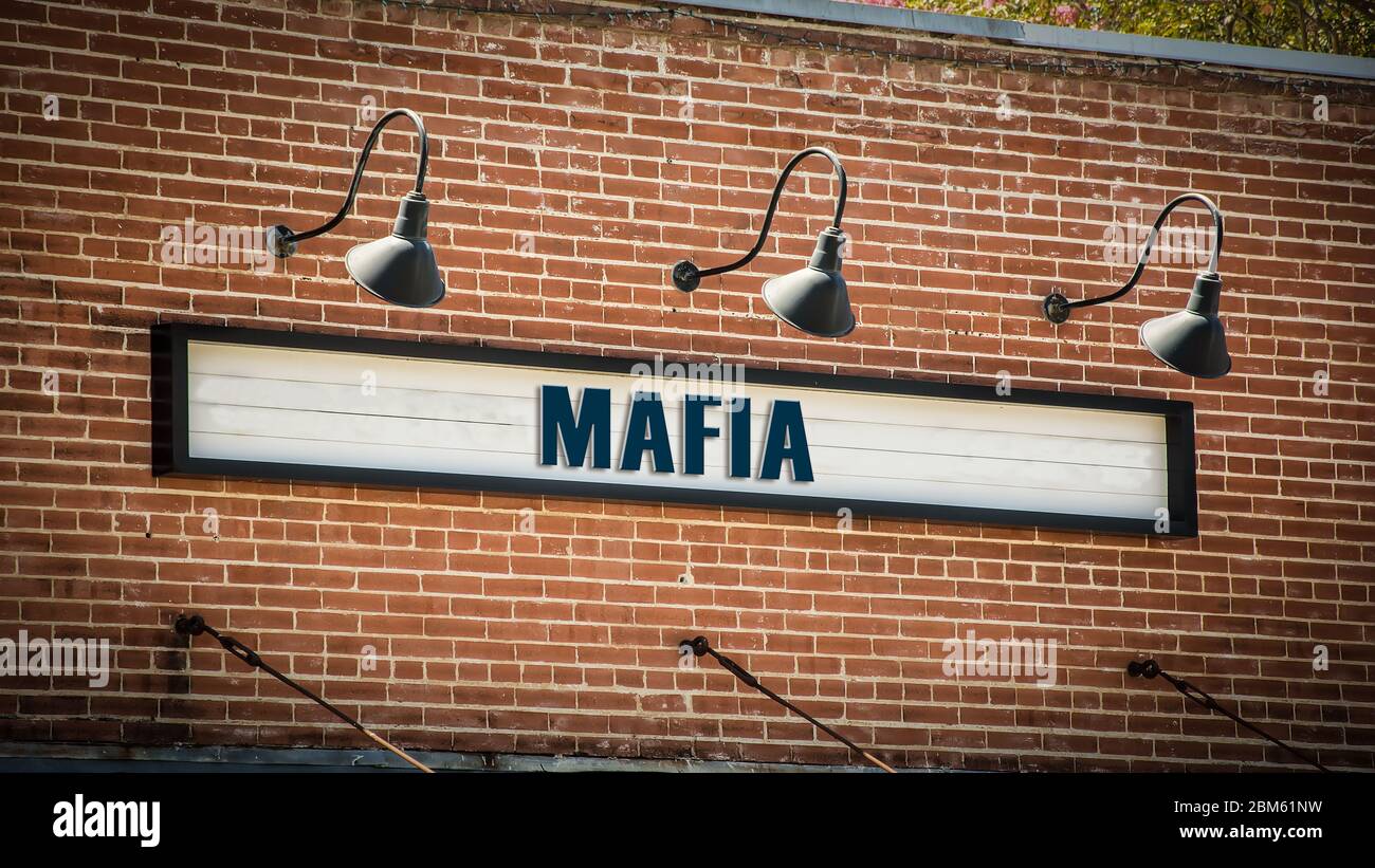 Street Sign the Direction Way to Mafia Stock Photo - Alamy