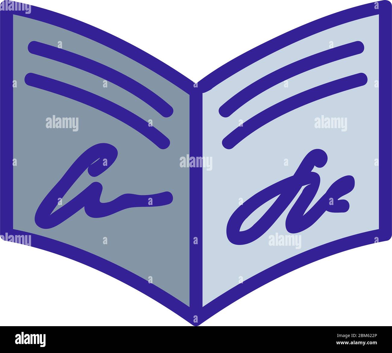 book signed by author icon vector outline illustration Stock Vector ...