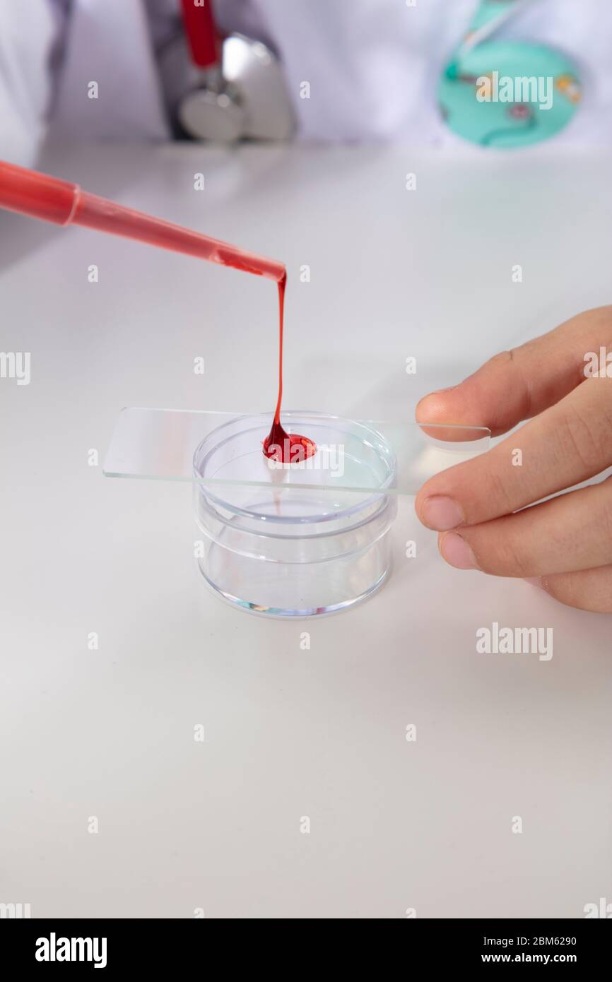 Blood samples and a stethoscope hi-res stock photography and images - Alamy